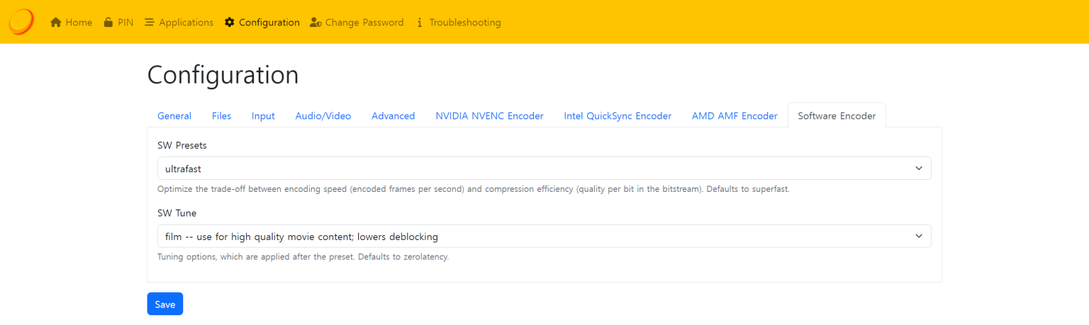 문라이트 선샤인(Sunshine) 설치 및 세팅 - 야옹야옹맨